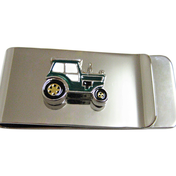 Kiola Designs | Accessories | Green Classic Farm Tractor Money Clip ...